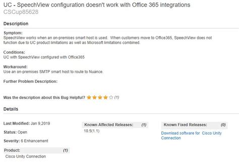 Unity Connection 11 5 Speechview For Office 365 Support Availability Cisco Community