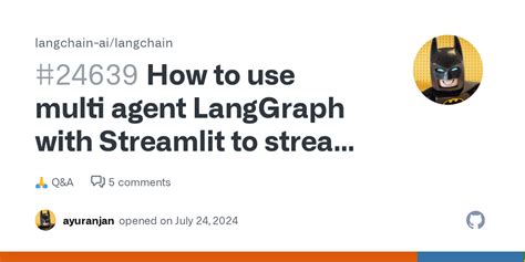 how to use multi agent langgraph with streamlit to stream the contents