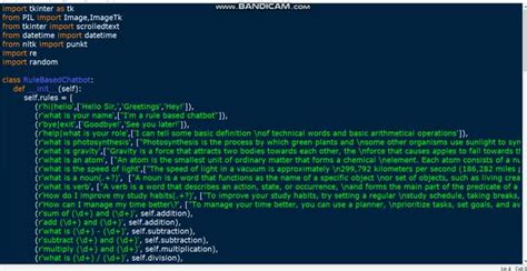 Video Sriram V On Linkedin Codsoft Chatbot Rulebasedchatbot Ai