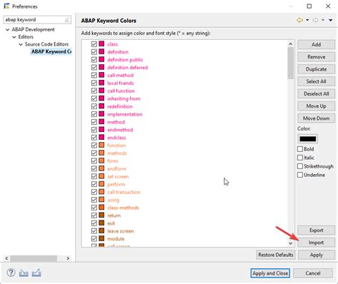 Github Frehueclipse Abap Keywordcolors Customized Abap Keyword