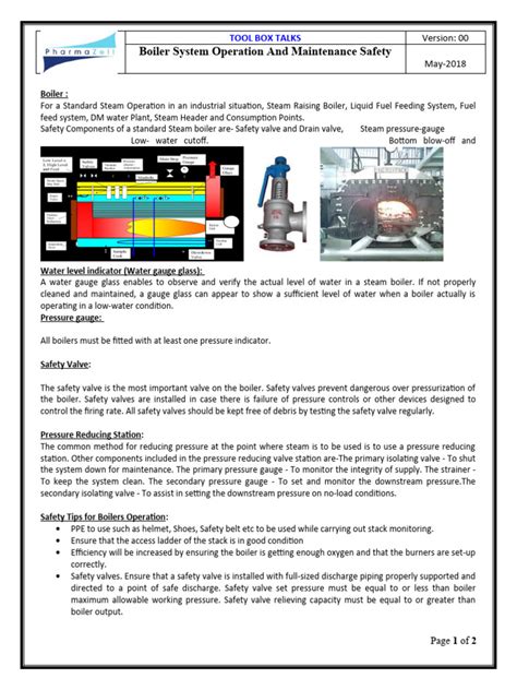 Boiler System Operation And Maintenance Safety Pdf Boiler Valve