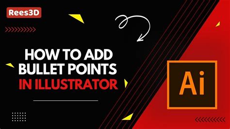How To Add Bullet Points In Illustrator Rees D YouTube