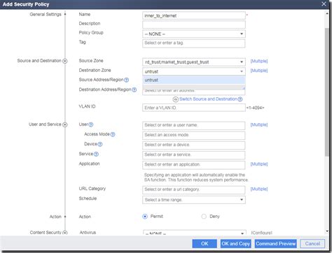 Configuring Security Policies On The Firewalls
