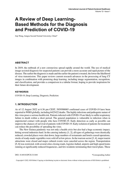 A Review Of Deep Learning Based Methods For The Diagnosis And