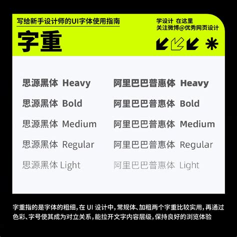 新手ui设计师必看的9个字体使用指南 优设9图 设计知识短内容 新手ui设计师必看的9个字体使用指南 优设9图 设计知识短内容
