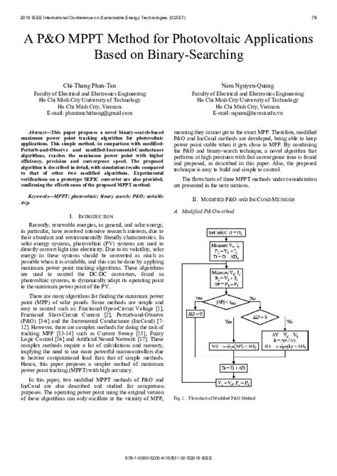 Pdf A Pando Mppt Method For Photovoltaic Applications Based On Binary