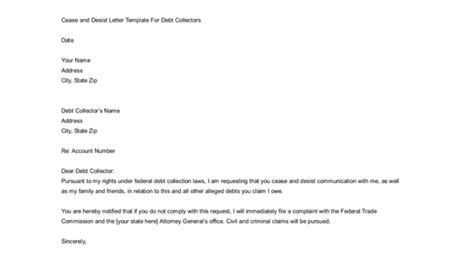 25 Effective Cease And Desist Letter Templates