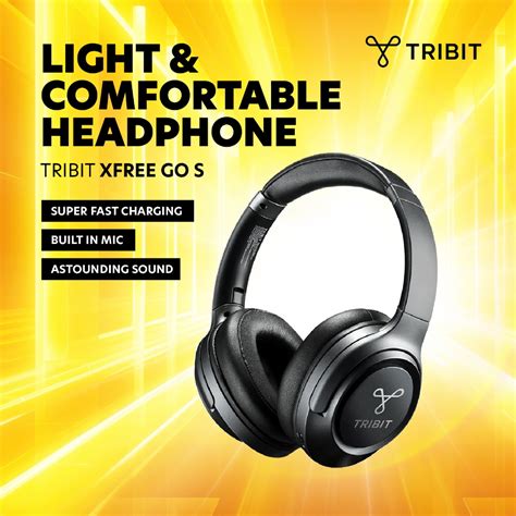 Tribit Xfree Go S Bluetooth Headphones Xbass Bluetooth 5 3 30 Hours