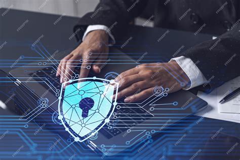 Premium Photo A Woman Programmer Is Typing A Code On Computer To Protect A Cyber Security From