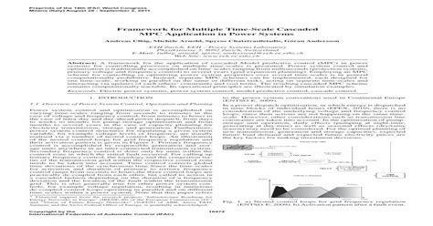 Pdf Framework For Multiple Time Scale Cascaded Mpc