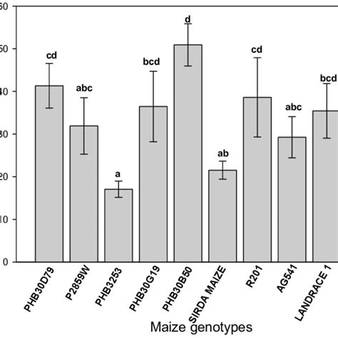 Effect Of Maize Genotypes On Maize Stem Biomass Download Scientific Diagram