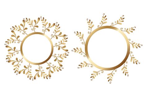 흰색 배경에 원에 꽃 장식 황금 프레임 템플릿 라운드 레이스 테두리 럭셔리 만다라 장식 휴일 벡터 스톡 일러스트 핸드 드로우 디자인 건설 프레임에 대한 스톡 벡터 아트 및