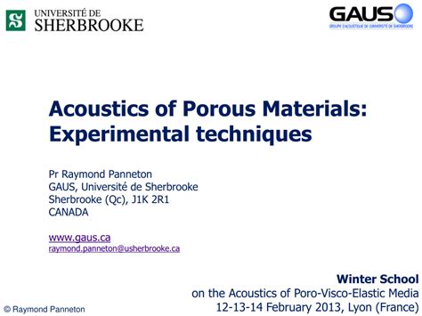 Pdf Acoustics Of Poro Visco Elastic Media Experimental Techniques