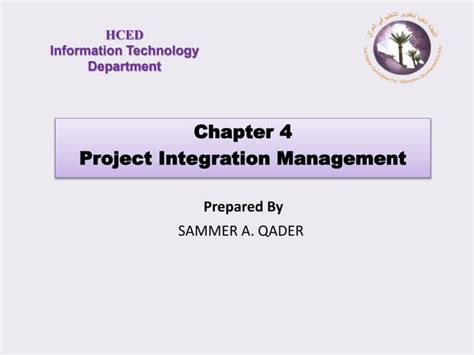 Project Integration Management Ch 4 Pptx
