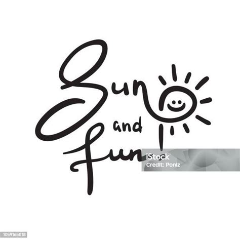 태양과 재미간단한 영감과 동기 부여 견적 손으로 그린 아름 다운 글자 영감 포스터 티셔츠 가방 컵 초대 카드 전단지 스티커에 대 한 인쇄 귀 엽 고 재미 있는 벡터 기호 T