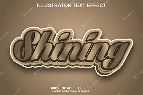 premium vector shining text effect editable