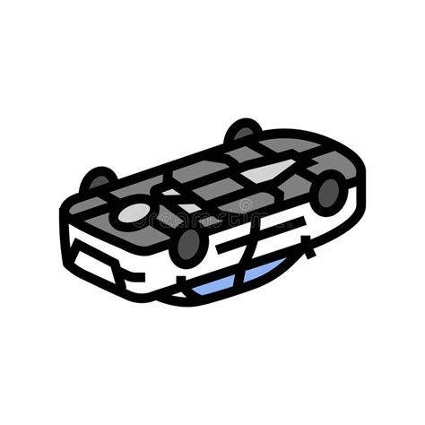 Accident Inverted Car Modern Color Icon Vector Illustration Stock Illustration Illustration Of