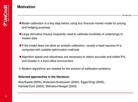 ppt a projection based algorithm for the calibration of financial
