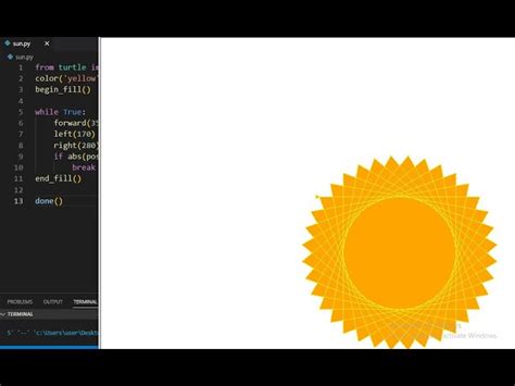 How To Draw Sun In Python