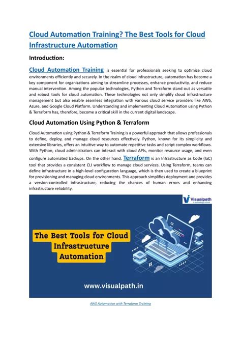 Ppt Aws Automation With Terraform Training Cloud Automation