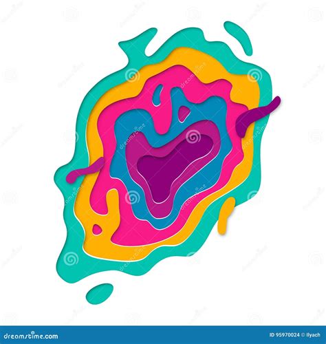 Papercut Color Multi Layers Texture Effect Background Of 3d Paper Cut