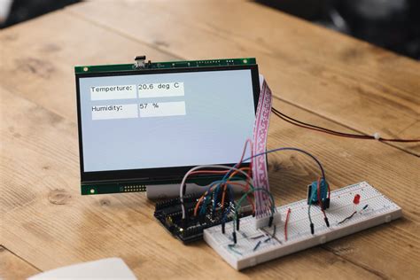 Displaying Dht11 Sensor Module Values On Touch Screen Noritake Usa Inc Electronics Division