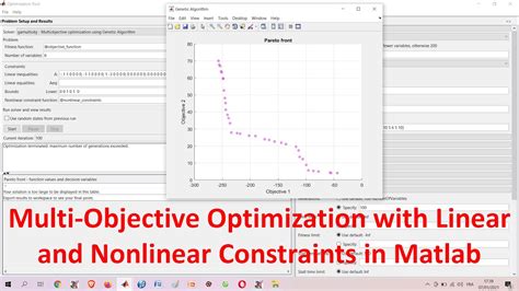Multi Objective Optimization With Linear And Nonlinear Constraints In