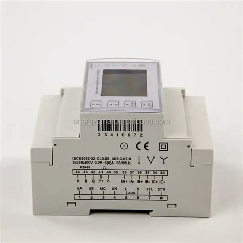 Modbus Rs485 Ct Connect Three Phase Din Rail Energy Meter Electric Meter