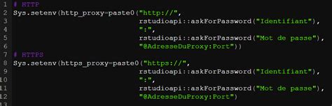 Configurer Un Proxy Sur RStudio Healthdata