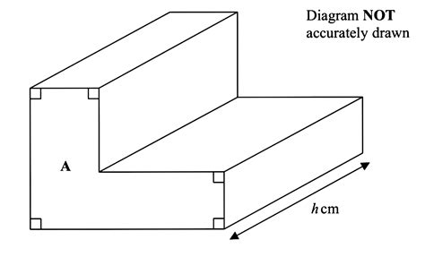 Solved The Diagram Shows Shape A Here Is A Prism With Shape A As Its Cross Section The