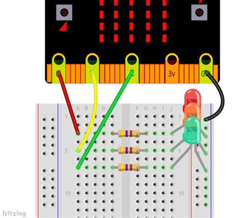 Traffic Signal Microbit Lesson 2 Controlling Leds On Breadboard