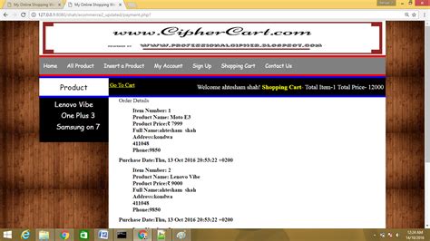 dbms mini project online shopping management system