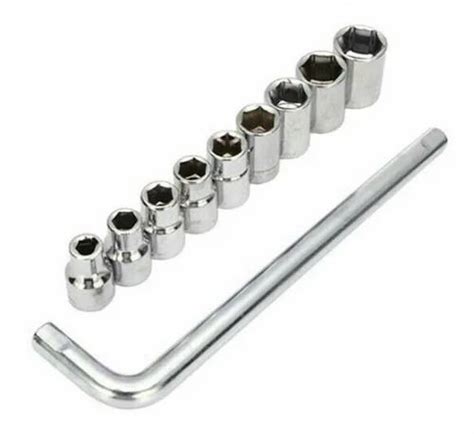 10pcs Socket Toolkit Wrench Set For Cars Bike Cycle Square Drive Socket Spanner Ratchet Set