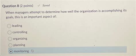 solved question 8 2 ﻿points ﻿savedwhen managers attempt