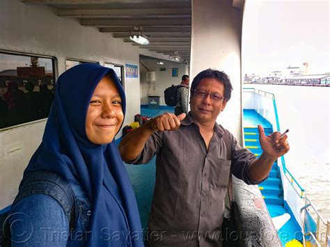 Selma And Her Father On The Ferry