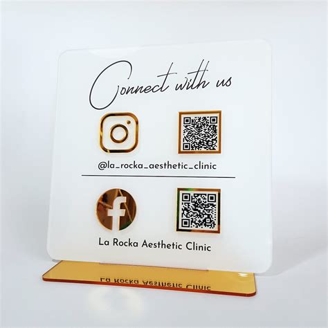 Double QR Code Business Social Media Sign Salon Sign Beauty Sign Hairdressers Beautician