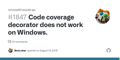 code coverage decorator does not work on windows · issue 1847 · microsoft vscode go · github