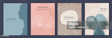 은유 양극성 장애 정신 정신 템플릿 세트 전단지 브로셔 더블 페이스 분열 된 성격 개념 기분 장애 2 헤드 실루엣 심리학 정신 건강 포스터 복사 공간 정신 건강에 대한 스톡