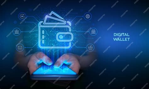 Premium Vector Digital Wallet Ewallet Businessman Hand Using Smartphone For Online Payment By