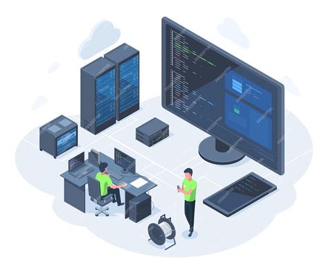 Premium Vector Isometric 3d Web Hosting Database Network Server