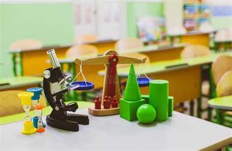Set Of Educational Tools At Elementary School Stock Image Image Of