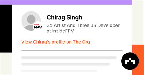 Chirag Singh 3d Artist And Three Js Developer At Insidefpv The Org