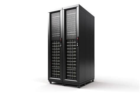 Premium Photo Data Server Isolated White Background