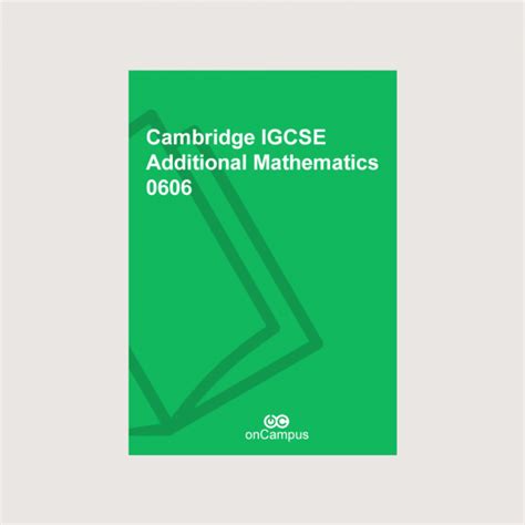 Cambridge Igcse Additional Mathematics 0606 May June Oncampus