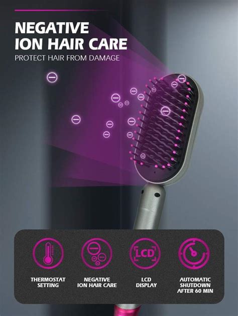 Dsp Hair Straightening Brush Hot Comb 14 Temperature Jomlaae