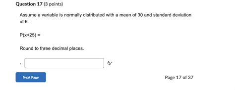 Solved Assume A Variable Is Normally Distributed With A Mean Chegg