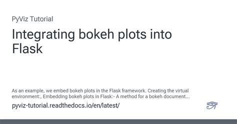 Integrating Bokeh Plots Into Flask PyViz Tutorial 24 1 0
