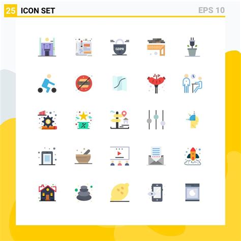 25 Universal Flat Colors Set For Web And Mobile Applications Size Height Sketch Measurement