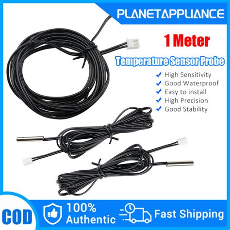 1 Meter Ntc Thermistor Accuracy Temperature Sensor Probe Waterproof Temp Sensor Probe Wire