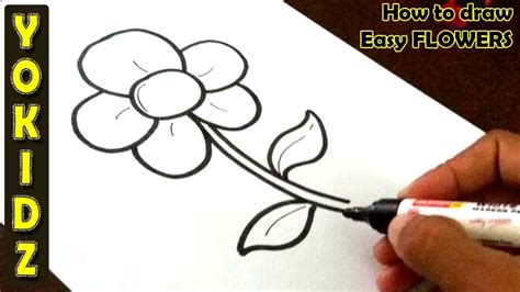 How To Draw Easy FLOWER YouTube